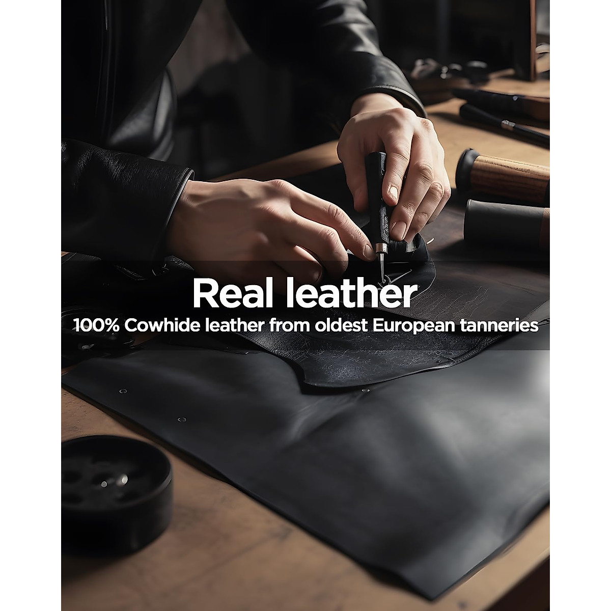 AICase iphone 15 Pro Wallet Case with [RFID Blocking] Leather Flip Folio Strong Magnetic Closure Protective Cover Credit Card Holder Kickstand Men Women for iphone 15 Pro 6.1"_1 Black