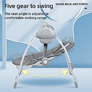 Vannetgo Comfort Portable Swing,Comfort Baby Rocking Chair with Soothing Music，Foldable,Bionic Design, Baby Rests Peacefully (25142)