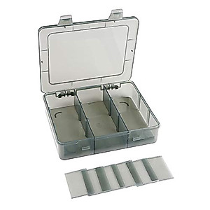 Upgrade 9 Grids Plastic Organizer Box with Dividers, Craft Organizer, Plastic Jewelry Organizer Box, Small Parts Container, Box Organizer with Dividers for Beads, Earring, Rings, Buttons and so on…