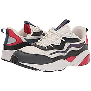 Propét Women's Stability Marvel Sneaker, Red/Charcoal, 8.5 US