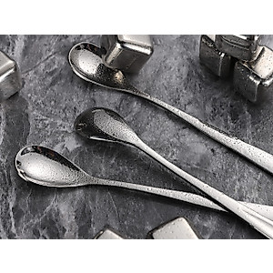 Iced Tea Spoons Set of 6 Stainless Steel Coffee Stirring Spoons Cocktail stir sticks Spoons Ice Cream Spoons with Long Handle