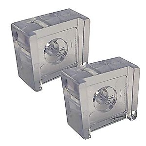 Sliding Shower Door Clear Acrylic Finger Pull - Pack of 2