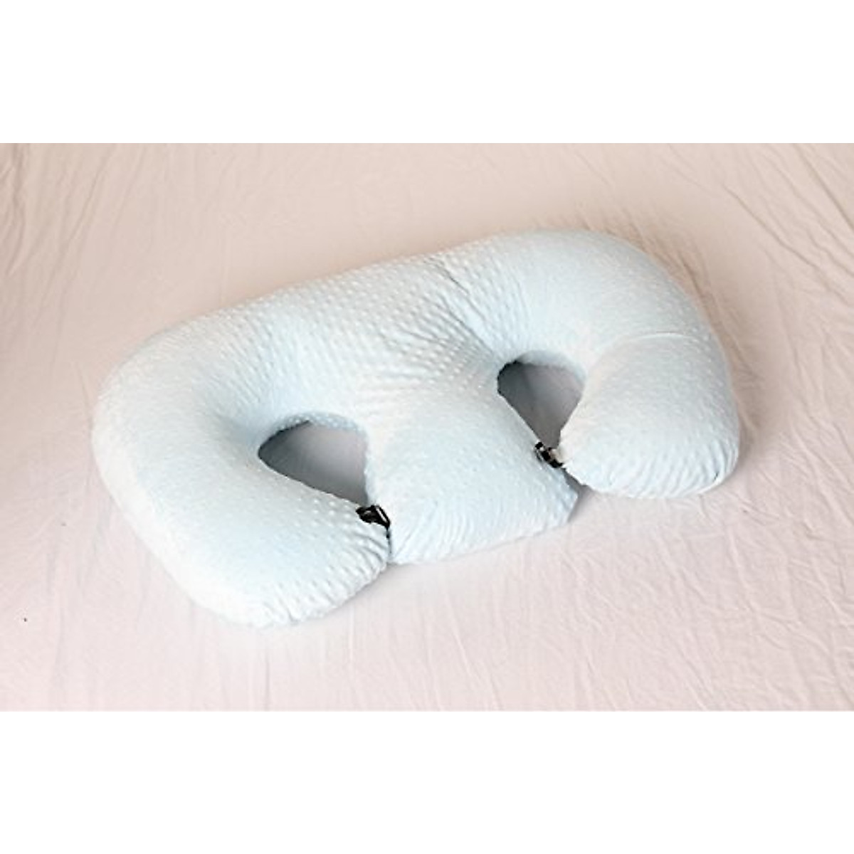 Twin Z Pillow The Blue - 6 uses in 1 Twin Pillow ! Breastfeeding, Bottlefeeding, Tummy Time, Reflux, Support and Pregnancy Pillow! Contains no Foam!