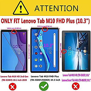GOZOPO [2 Pack] Screen Protector for Lenovo Tab M10 FHD Plus 2nd Gen/ M10 FHD Plus 10.3 inch TB-X606, Anti-Scratch Tempered Glass Film [NOT fit for M10 Plus 3rd Gen]