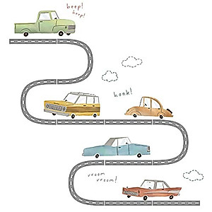 Lambs & Ivy Baby Car Tunes 4-Piece Nursery Crib Bedding Set - Blue