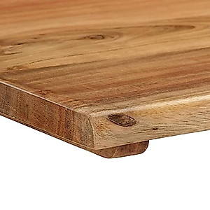 WHOPBXGAD Dining Table,Kitchen Tables, Wooden Dining Tables for Living Room, Dining Room, Bistro Tables,63"x31.5"x29.9" Solid Acacia Wood