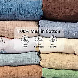 Ultra Soft Muslin Fitted Bassinet Mattress Cover Sheets | 32" x 18", Fit for Halo, Dream on Me, Fisher Price, Delta, Graco, Other Oval Bassinet or Cradle, Neutral Boho Color for Boy and Girl Fog
