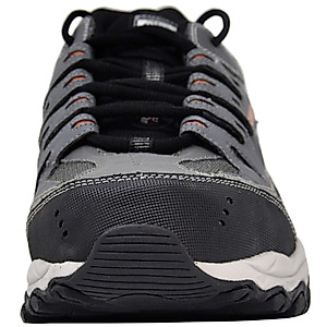 Skechers Men Cankton Athletic Steel Toe Work Sneaker, Charcoal/Orange, 11 M US