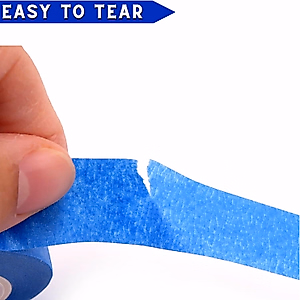 DoAy Blue Painters Tape 1/4" 3/8" 1/2" 5/8" 3/4" x 60 Yard - Multi Size Pack - Multi Surface Use - 5 Rolls