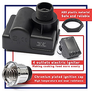 Dusledel Grill Igniters Kit Replacement for Blackstone Grill 36 Inch Griddle, Push Button Electronic Battery Igniters Replacement Spark Plug Kit with 4 Electrode