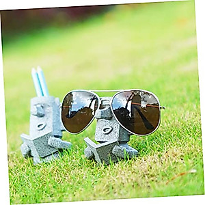 Abaodam 1pc Moai Glasses Holder pencil for kids mini plants retro decor easter island moai figurine easter island garden statue desktop pen cup Stone Figure Ornament Creative Pen Holder
