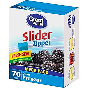Great Value Quart Freezer Bags, 70 count