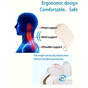 Car Headrest Pillow Road Pal Headrest Car Seat Head Neck Support Adjustable Headrest Neck Support for Kids Adults (Beige)