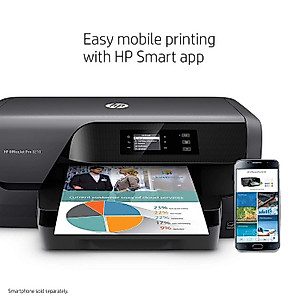 HP OfficeJet Pro 8210 Wireless Color Printer with Mobile Printing, Amazon Dash replenishment ready (D9L64A) (Renewed)