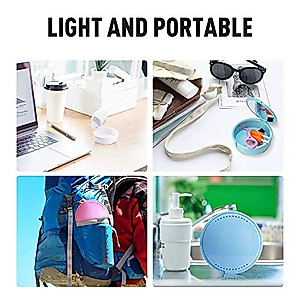 Y-Kelin 2 Pack Retainer Case with Mirror Retainer Container Partial Denture Storage Box (Light blue+White)