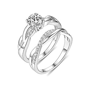 Getname Necklace Personalized Birthstone Infinity Love Promise Ring Set Promise Ring Custom Wedding Band Engagement Ring Couple Ring Mother's Day Ring Gifts.