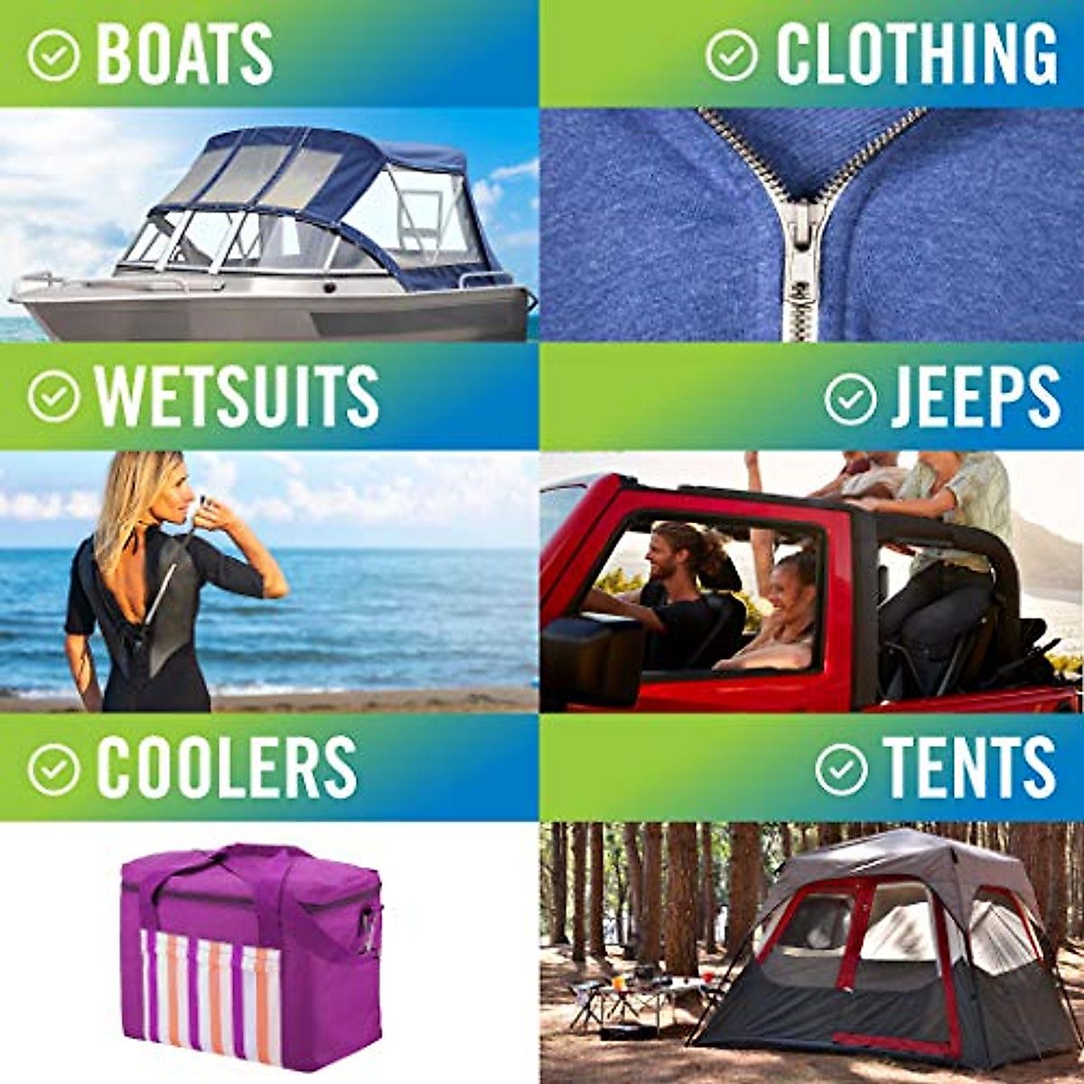 Zipper Wax & Zip Lube Marine Grade Zipper Lubricant Stick Zipper Lubricate with Ease Boat, Canvas, Bimini Snap, Metal Zippers, Jackets, Coolers, Vinyl Panels, Wetsuit & Drysuit No Oil & Graphite Mess