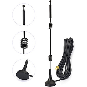 Bingfu Dual Band WiFi 2.4GHz 5GHz 5.8GHz 9dBi Magnetic Base MIMO RP-SMA Male Antenna 4-Pack for WiFi Router Wireless Network Card USB Adapter Security IP Camera