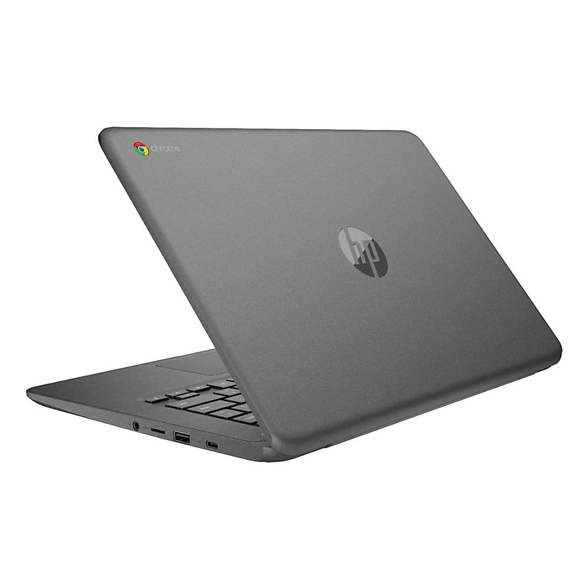 HP 2021 Chromebook 14 Inch Non-Touch Laptop, AMD A4-9120C up to 2.4 GHz, 4GB DDR4 RAM, 32GB eMMC, WiFi, Bluetooth, Webcam, Chrome OS, Gray + NexiGo 32GB MicroSD Card Bundle