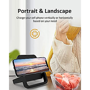 BUBEYYIE Fast Wireless Charger 10W Charging Stand Compatible with iPhone 13 12 11 Pro XR XS X 8 Plus Samsung Galaxy S20 S10 Note 20 10 Google LG and Other Cell Phones…