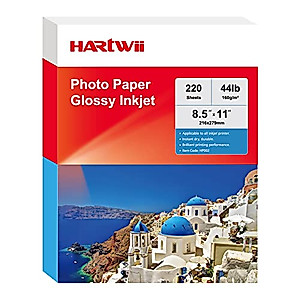Hartwii 220 Sheets Photo Paper Glossy 8.5x11 inches and 300 Sheets 3mil Thermal Laminating Sheets 9.5x11 inches