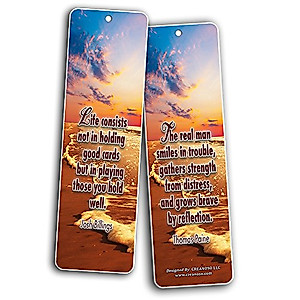 Creanoso Inspirational and Motivational Sayings Book Reading Bookmarks (30-Pack) – Essential Inspiring Reading Collection Pack for Men, Women, Adults, Book Lovers, Bookworms