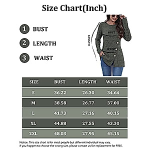 Fall Tops for Women Casual Crew Neck Long Sleeve Pullover Sweaters Green