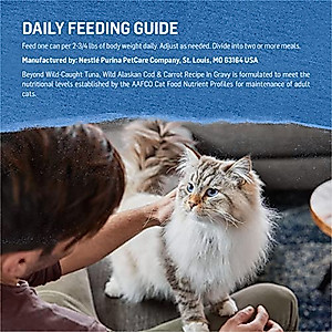 Purina Beyond Wild-Caught Tuna, Wild Alaskan Cod and Carrot Recipe In Wet Cat Food Gravy - (12) 3 oz. Cans