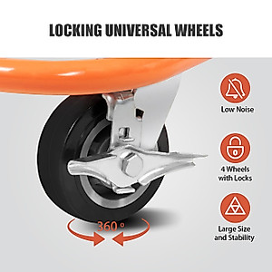 Heavy Duty Dolly Panel Dolly Drywall Sheet Board Cart with 5" Swivel Wheels 3000LBS Load Platform Truck Cart Plywood Dolly for Wall Panel, Wood Panel, Sheetrock Granite Sheet Tile Dolly Cart