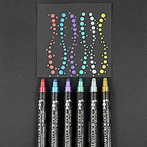 Kuretake TC-8100/6V ZIG Clean Color Dot Metallic 6 Colors