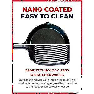 iPrimio Cat Litter Scooper with Deep Shovel -Easy Cleaning Litterbox - Modern Scooper Holder -Works with All Metal and Plastic Scoopers