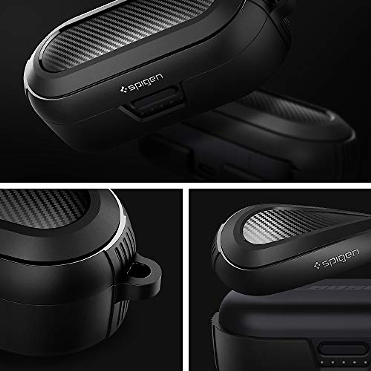 Spigen Rugged Armor Designed for Bose Sport Earbuds Case Cover (2020) - Matte Black