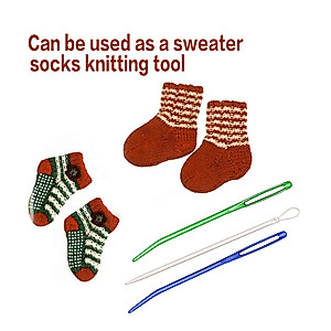 UOOU Yarn Needle, Bent Needle Tapestry Needle Set Wool Needles Large-Eye Blunt Needles Sewing Needles Weave Knitting Needles with Box (Random Color)