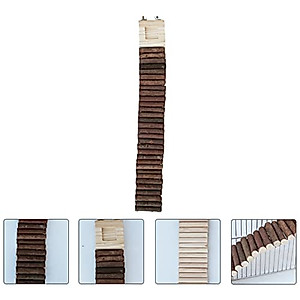 PATKAW Parakeet Toys Parakeet Toys 2 Pack Hamster Bridge Climbing Animal Chew Toy Hamster Climbing Ladders Hamster Rainbow Bridge Ladders Rat Wood Cockatiel Toys Cockatiel Toys