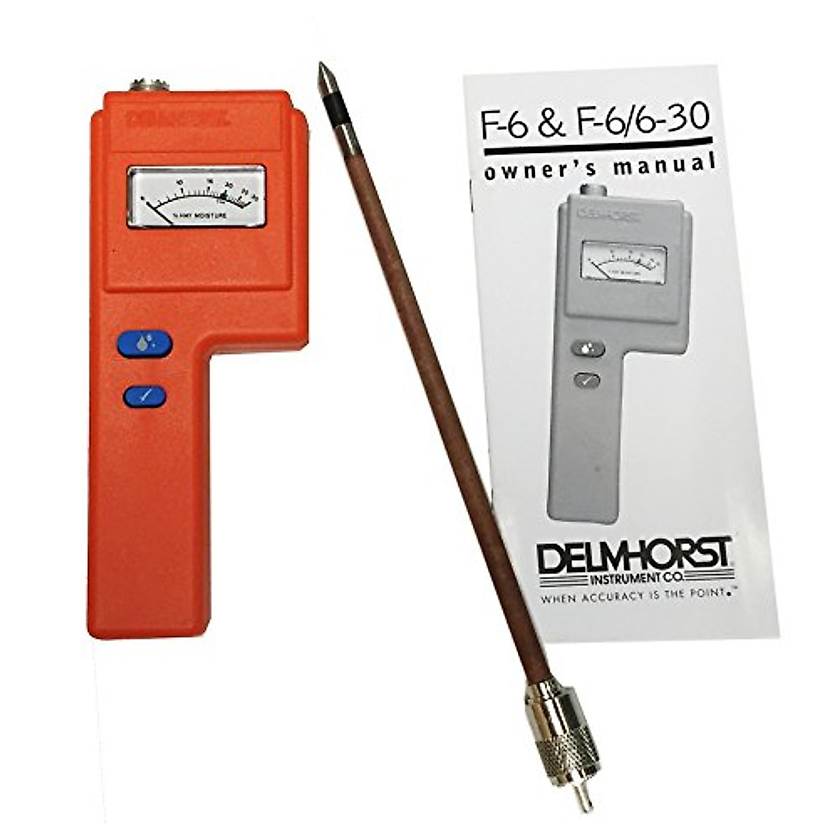 Delmhorst F-6/6-30/1235 Analog Moisture Meter Package, 10", 1235 Probe