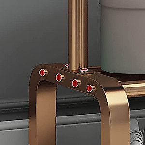 NEOCHY Heavy-Duty Hangers, Wrought Iron Clothing Display Racks, Liftable and Movable Drying Racks, Suitable for Dormitories, Women's Clothing Stores/Golden/100Cm