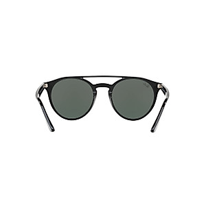 Ray-Ban Rb4279f Asian Fit Round Sunglasses, Black/Green, 51 mm