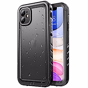SPORTLINK Waterproof Case for iPhone 11, Full Body Heavy Duty Protection Full Sealed Cover Shockproof Dustproof Built-in Clear Screen Protector Rugged Case for iPhone 11 6.1 Inch