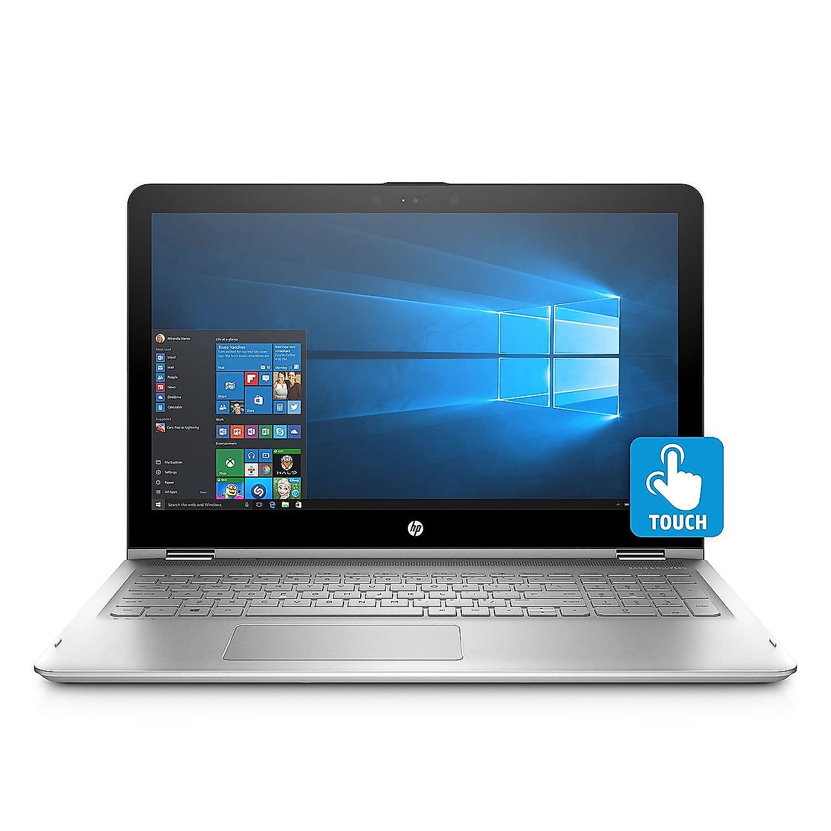 HP ENVY x360 Convertible 2-in-1 Full HD IPS 15.6" Touchscreen Notebook, Intel Quad Core i7-8550U Processor, 12GB Memory, 1TB HDD, HD Webcam, Backlit Keyboard, Bang & Olufsen Audio