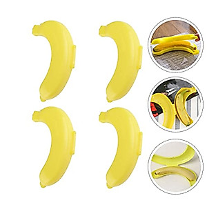 Cabilock Banana Carrier Case Banana Saver Outdoor banana keeper fridge banana container storage fresh banana cover Travel Case: Banana Plastic Banana Case