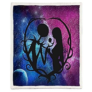 xiheshian Night-mare Before Christmas Blanket,Fleece Throw 80x60 inch Decor Gifts Bedding Set for Adults