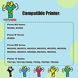 YATUNINK Remanufactured Ink Cartridge Replacement for Canon PG-245XL CL-246XL 245 and 246 XL PG-243 CL-244 Ink Cartridge for Canon TR4520 MG2522 MG2920 MG2922 TS3122 MX490 MX492 Printer Ink (2 Pack)
