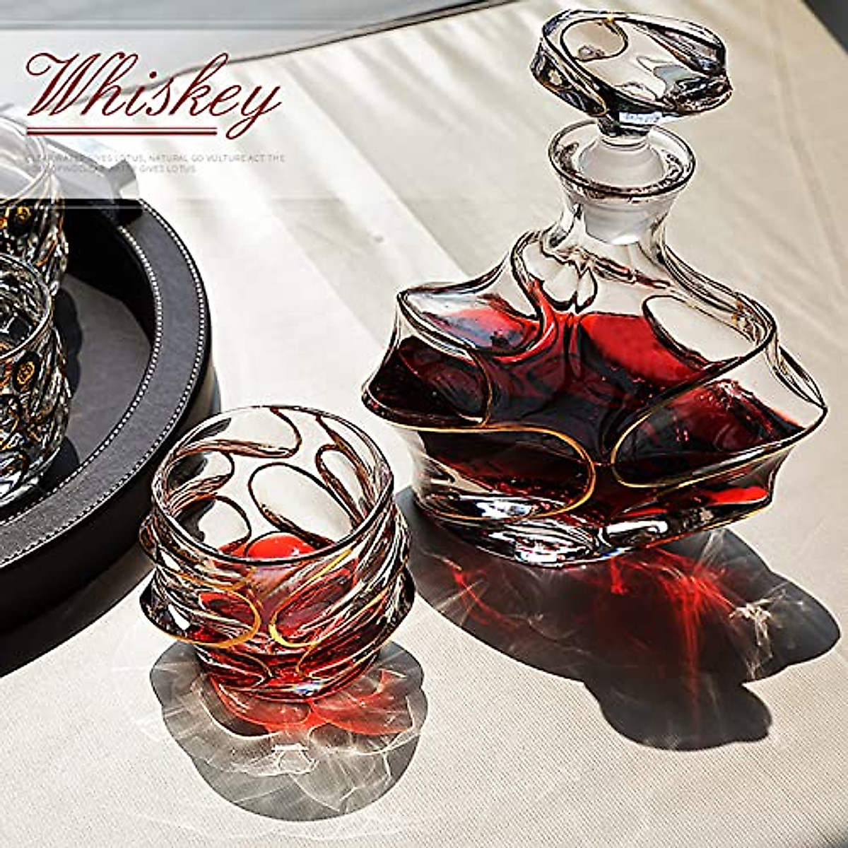 WUWEOT 6 Pack Crystal Whiskey Glasses, Clear Thick Scotch Glasses, 10 Oz Old Fashioned Bourbon Tumblers with Box for Drinking Scotch, Cocktails, Rum, Vodka, Cognac, Liquor