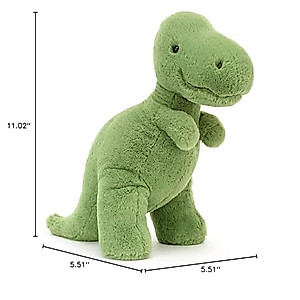Jellycat Fossilly T-Rex Dinosaur Stuffed Animal, Medium 11 inches | Dinosaur Plush Toy | Classic Children's Gift