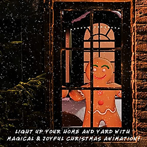 AAXA CP3 Holiday Projector for Festive Holiday Windows, HD 1080p Support LED Portable Projector with 5 Onboard HallowFX Christmas Holiday Effects, Built-in Speaker