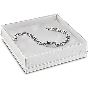 Better crafts Small Jewelry Box Gift Boxes with Lids - White & Clear Favor Boxes 3.5 x 3.5 (10)