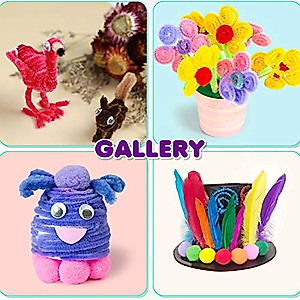 Arts Craft Supplies for Kids, 1000+ PCS Toddler DIY Craft Art Supply Set Include Pipe Cleaners, Pom Poms, Storage Box, Best Xmas Gift for 5 -12 Years Old Boys and Girls