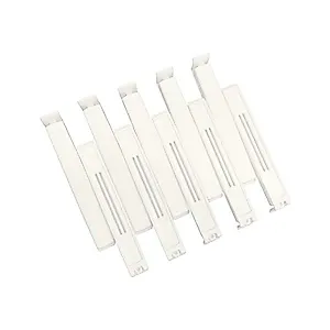 10 Pcs Plastic Sealing Clips, Bag Sealing Clip for Snacks, Chip Bags and Kitchen Food Storage Bag, 4 inches, Pure White