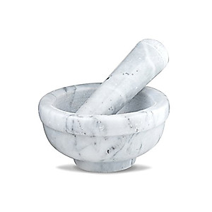 Sagler mortar and pestle set Marble Grey 3.75 inches diameter