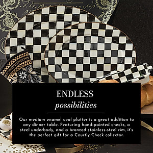 MACKENZIE-CHILDS Courtly Check Enamel Oval Platter - Medium
